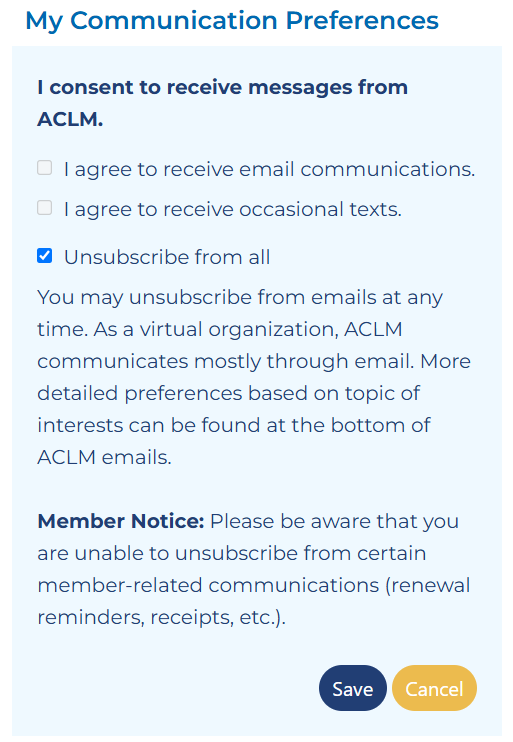How do I unsubscribe from ACLM communication? – American College of ...